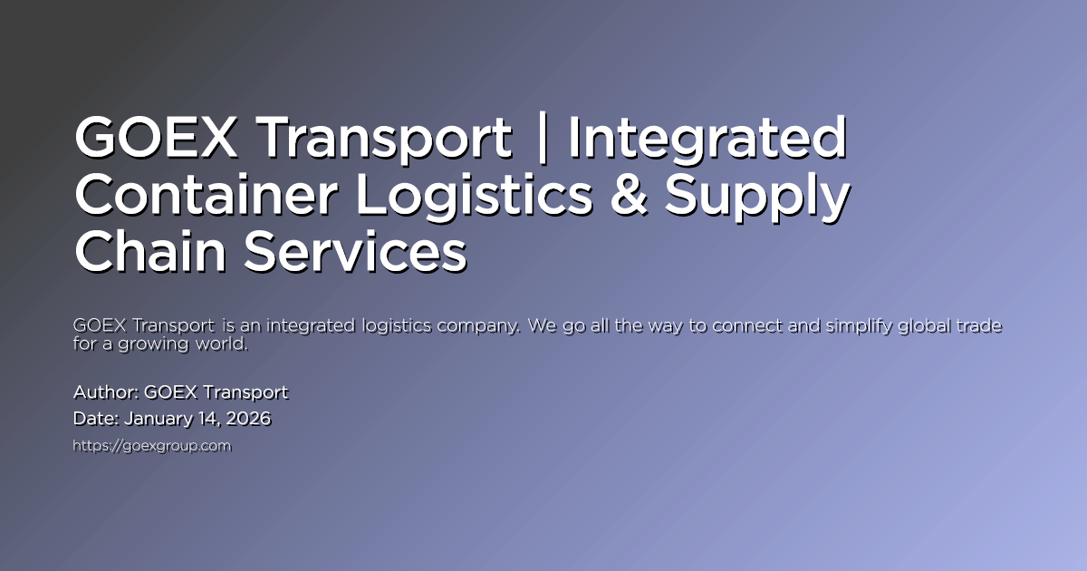 We have the tech, but full automation still 20 years away | GOEX Transport